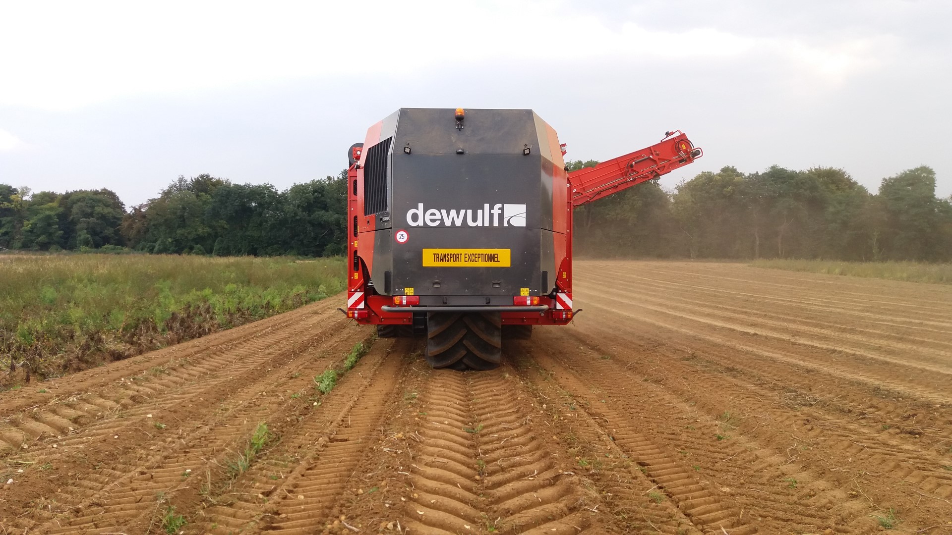 Self-propelled, 4-row sieving harvester for 4 x 90 cm